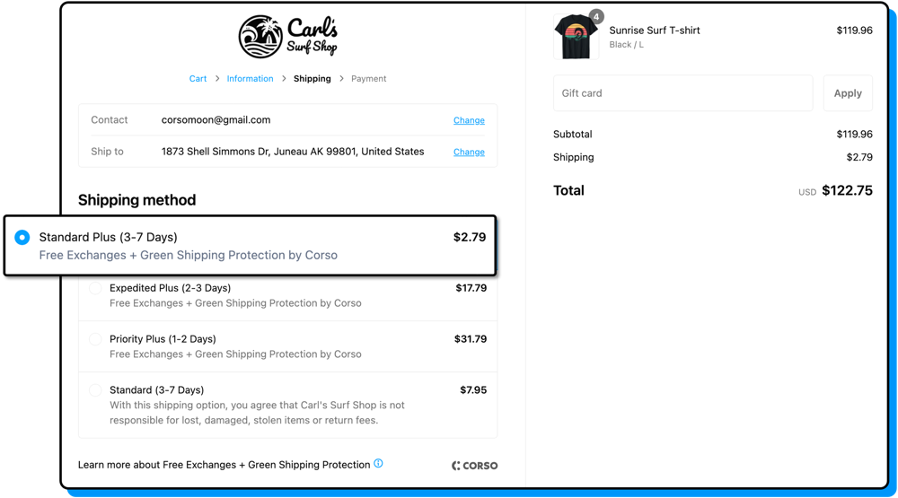 Corso Shipping Plus - Corso